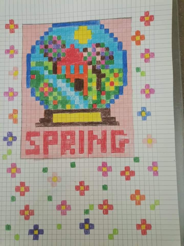 SPRING, PIXEL ART PRIMAVERA * Crearegiocando