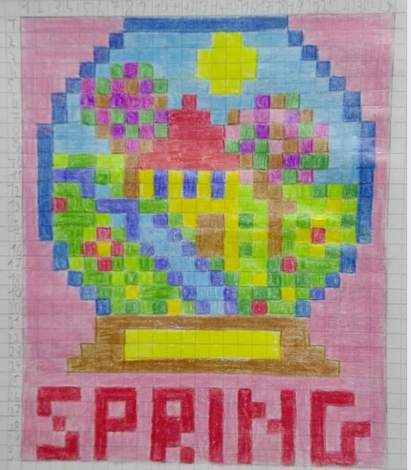 SPRING, PIXEL ART PRIMAVERA * Crearegiocando